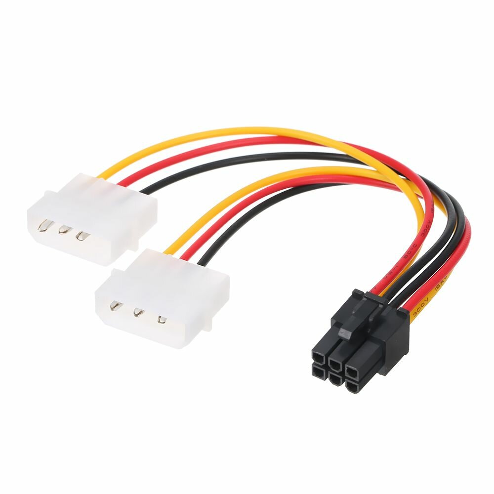 Кабель питания 4Pin-6Pin (Molex-PCIe для видеокарты)