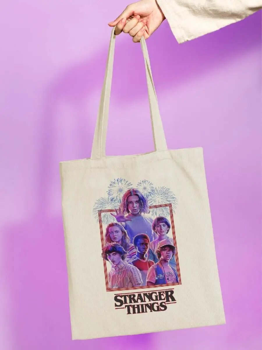 Сумка шоппер  женская с принтом холщовая hellfire club