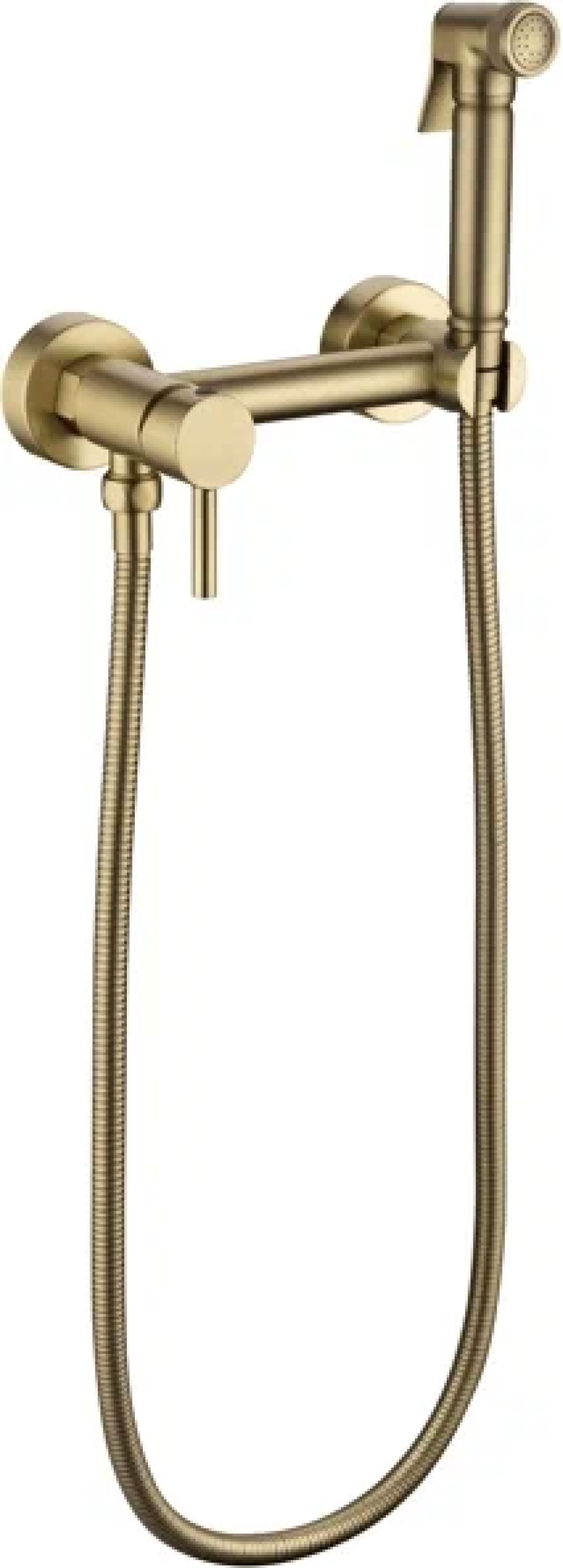 Смеситель наружный с гигиеническим душем Grocenberg GB103N Матовый золото