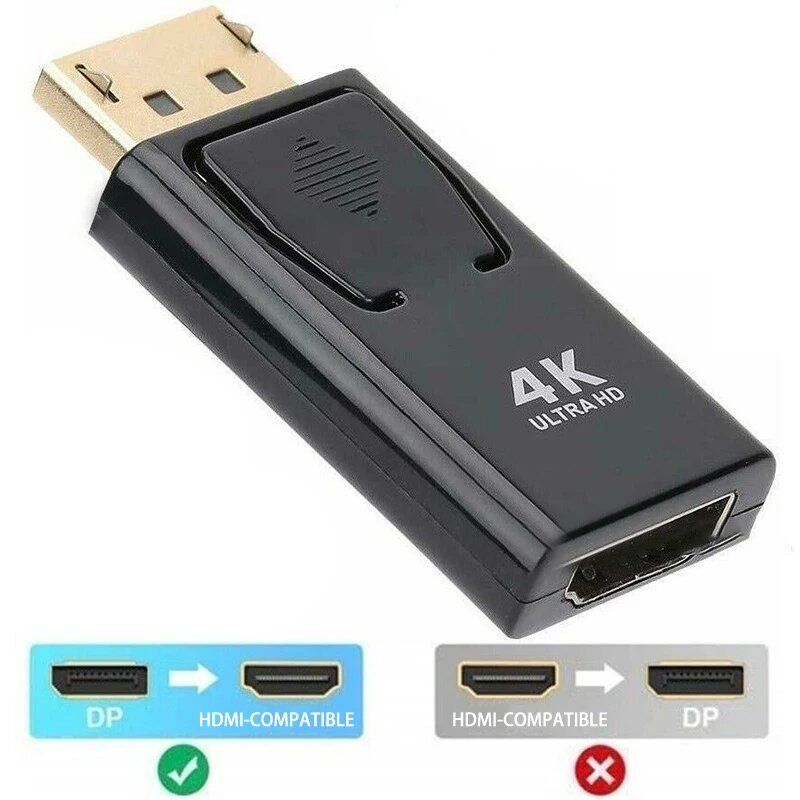Переходник DP-HDMI-совместимый с портом дисплея Max 4K/2160P, переходник DP папа-HDMI-совместимый мама, черный, для HDTV ПК