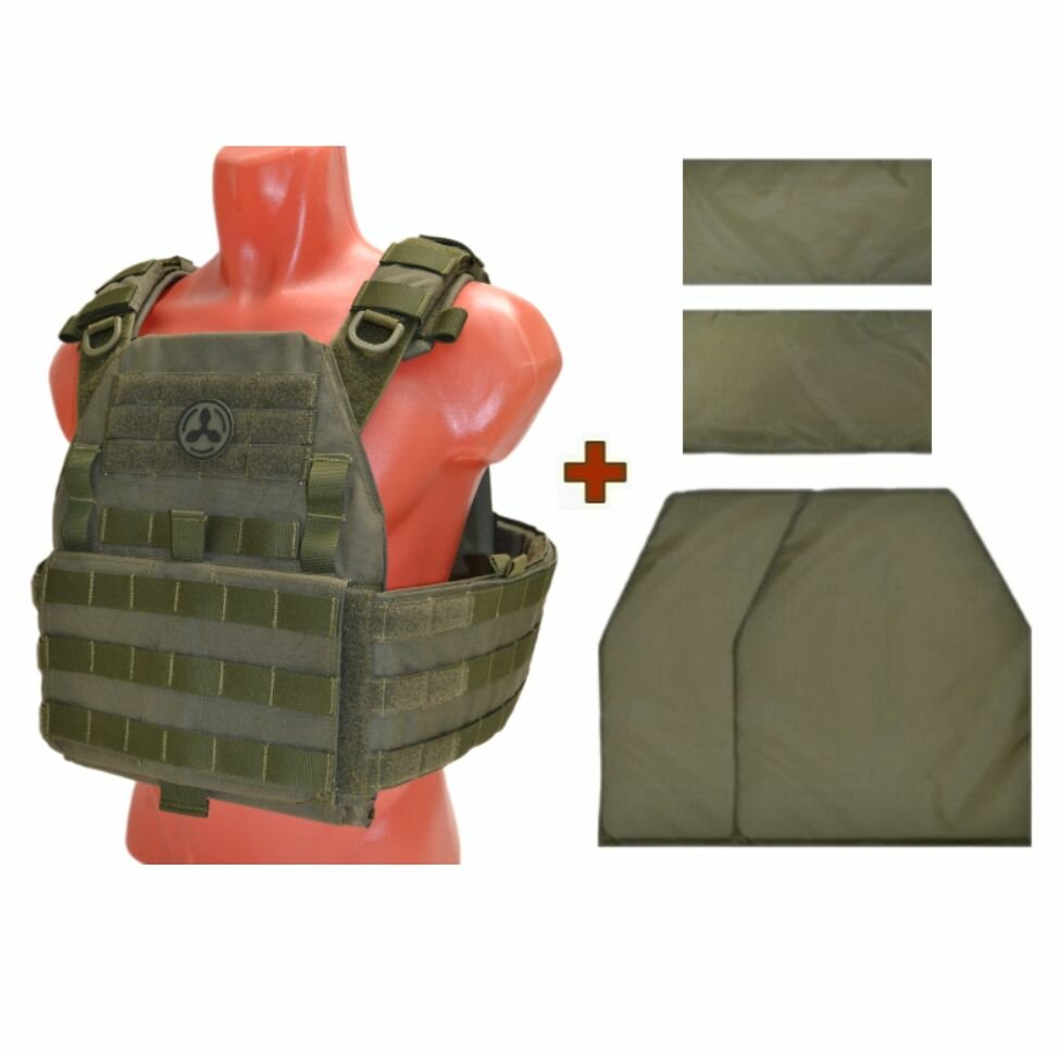 Бронежилет-плитоносец Cubano Cortes размер 2 DARK OLIVE олива (R-Karbid) + баллистика