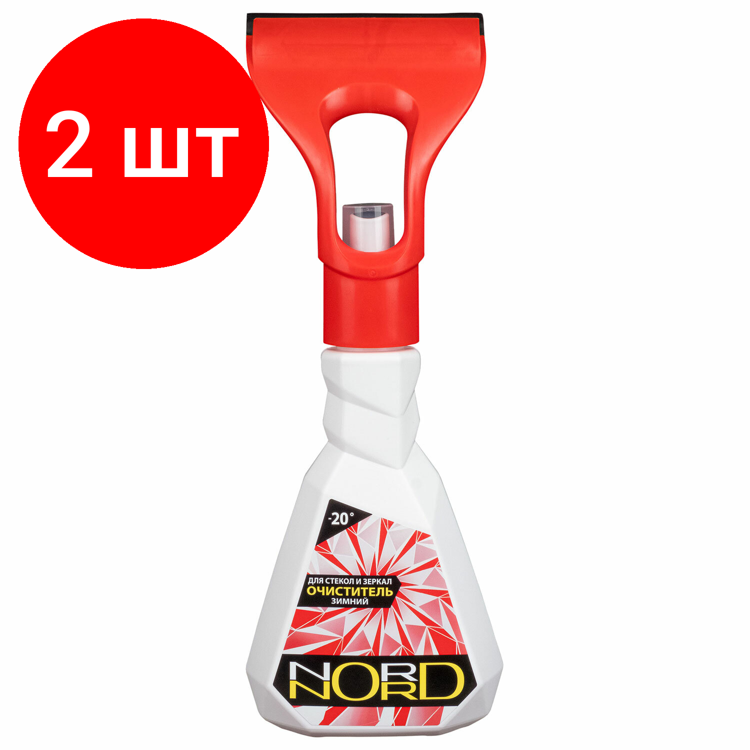 Комплект 2 шт, Жидкость незамерзающая 350 мл, NORD, до -20 °С, с водосгоном