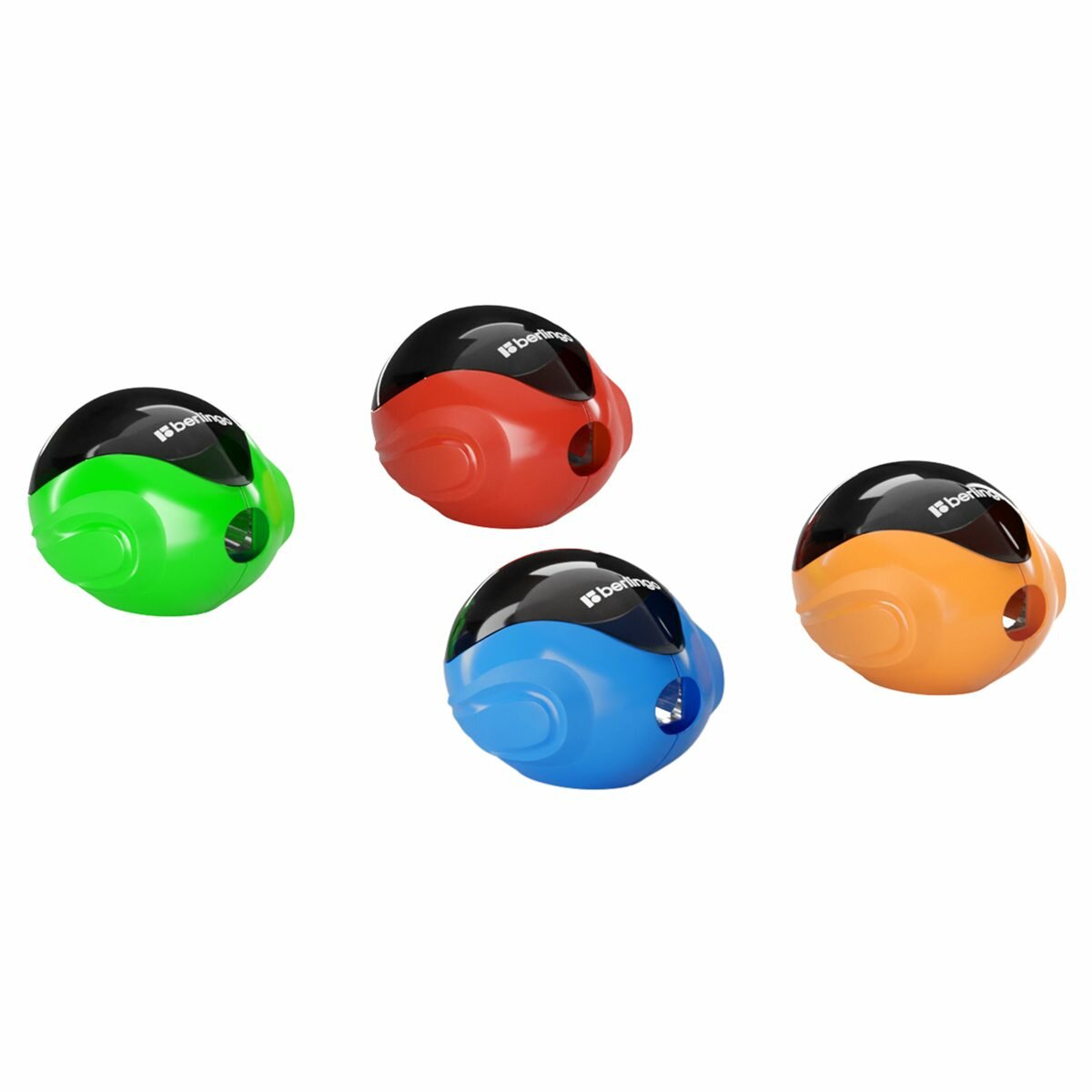 Точилка ручная пластиковая Berlingo Round (1 отверстие, с контейнером) (BBp_15001), 108шт.