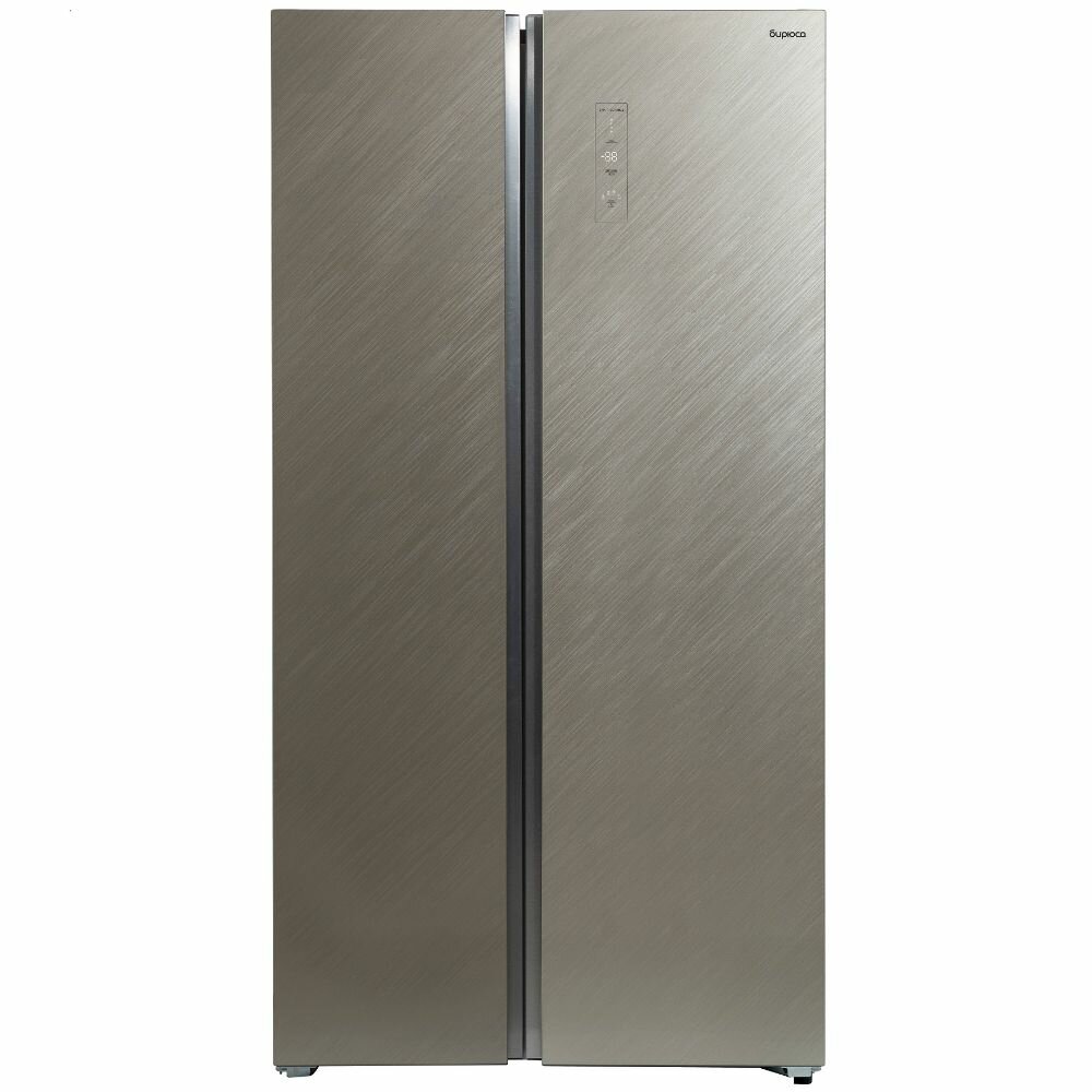 Холодильник Side-by-Side Бирюса SBS 541 TGG, текстурированное бежевое стекло