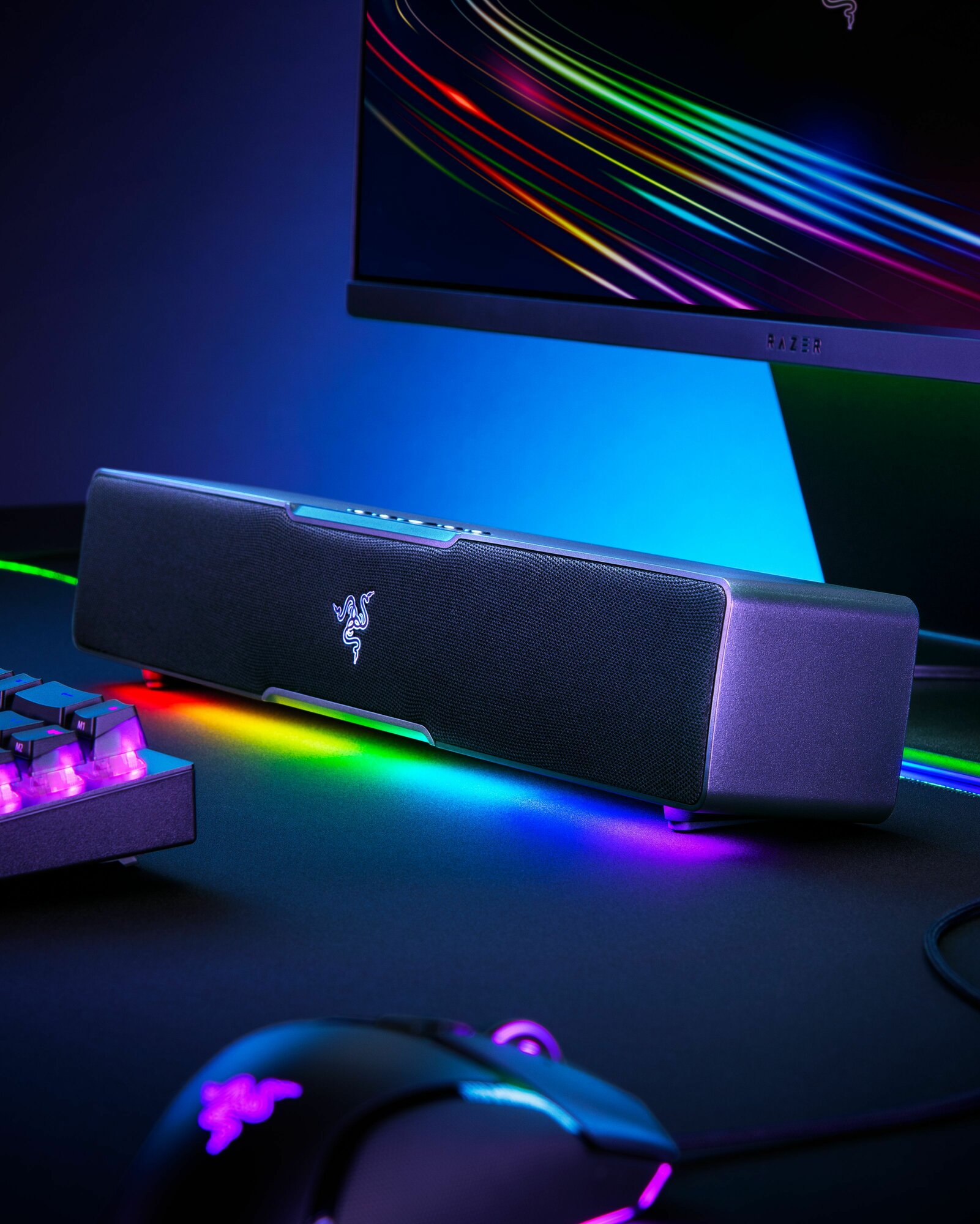 Саундбар для ПК Razer Leviathan V2 X, Bluetooth 5.0, USB Type C, Подсветка RGB 14 зон, SPL 90 дБ
