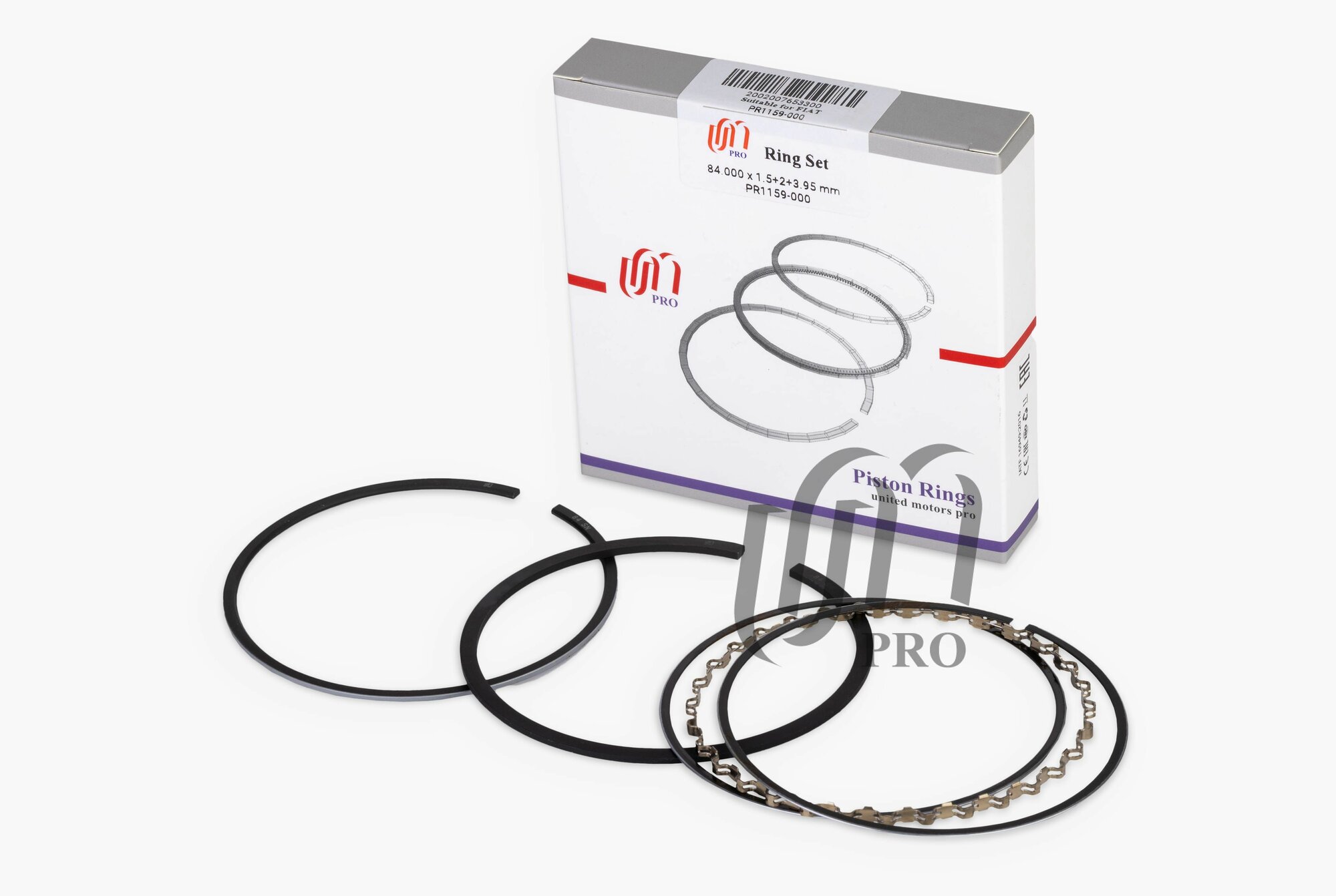 Кольца поршневые STD Fiat Croma 2.0 d84.0 STD 1.5-2-3.95 на 1 цил. UMpro