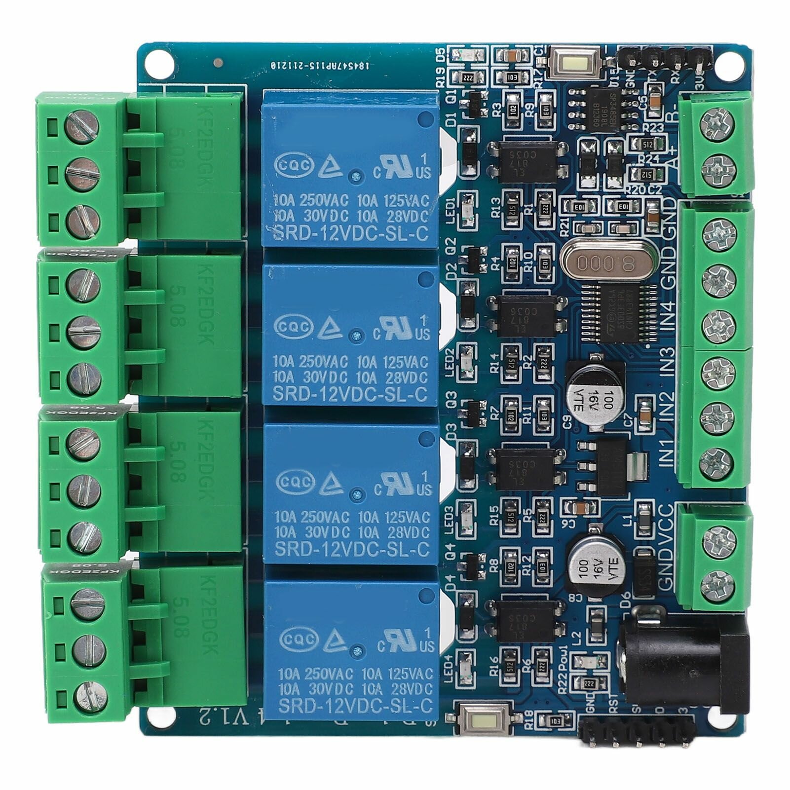4-канальное реле 12В, оптрон, быт/пром