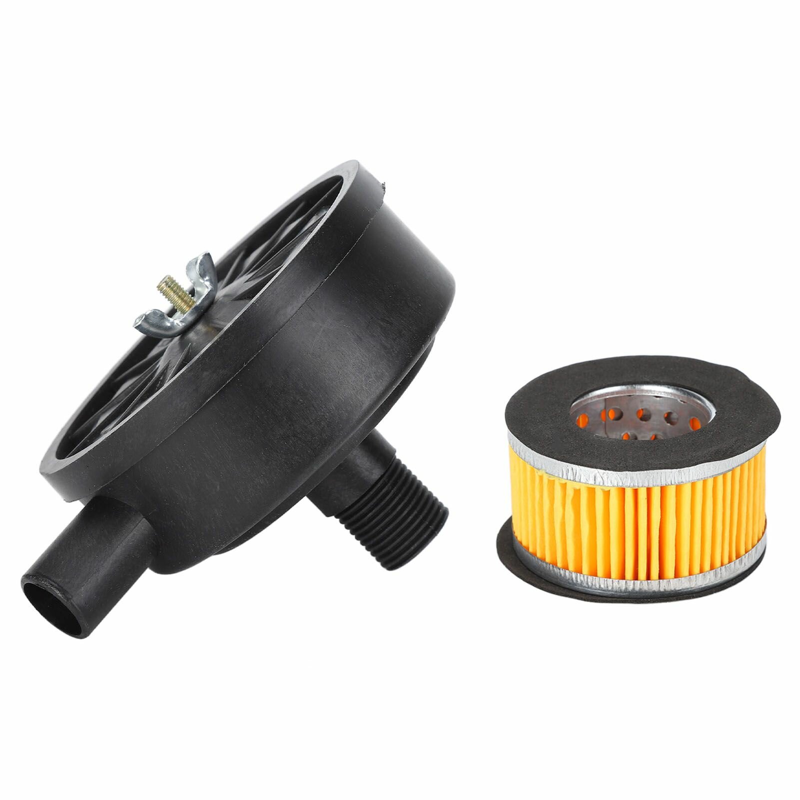 Фильтр-глушитель воздушного компрессора, черный шумоглушитель для воздуходувок, котлов, выхлопные отверстия, пластик