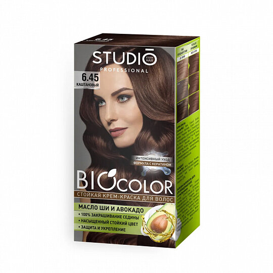 Крем-краска для волос BIO-COLOR 6.45 Каштановый
