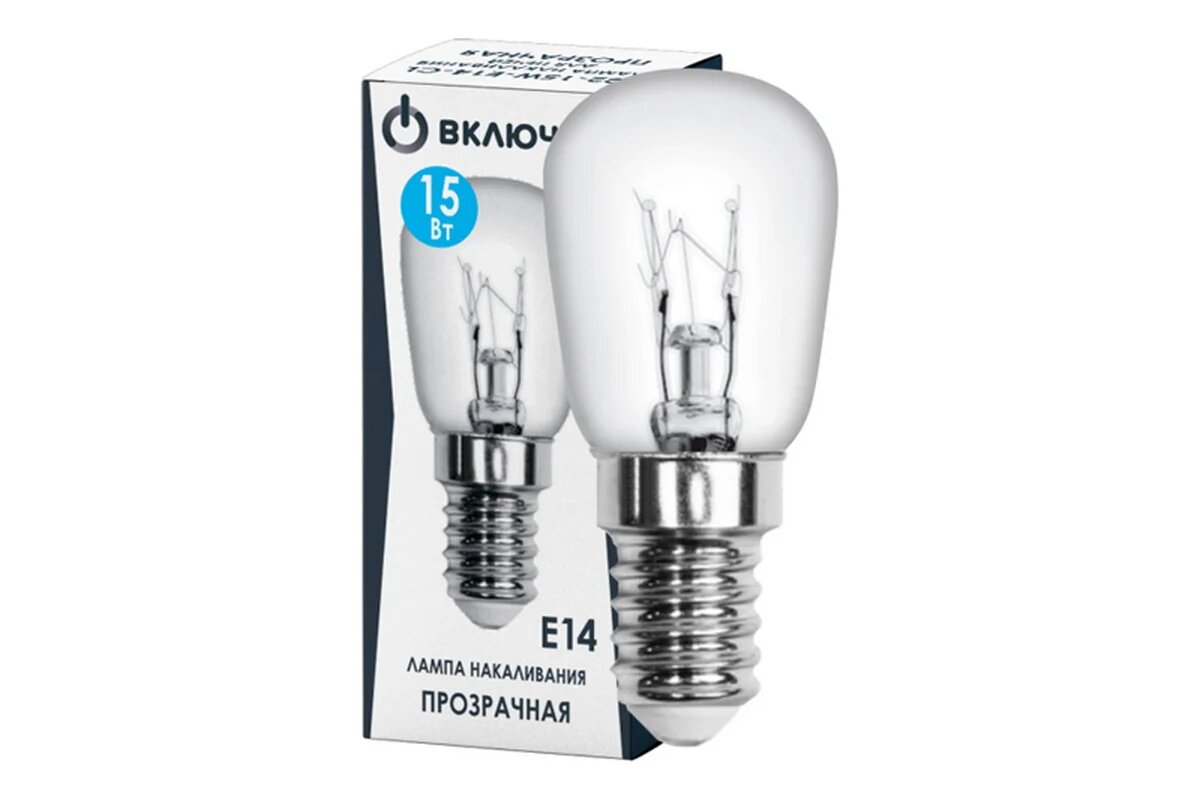 Включай Лампа РН-15W-E14-CL для холодильников и швейных машин 9973978, светодиодная