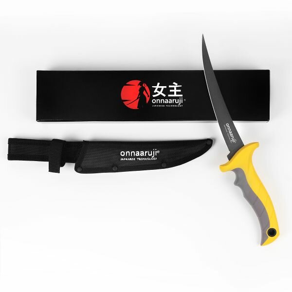 Нож филейный Onnaaruji 18см. Желтый