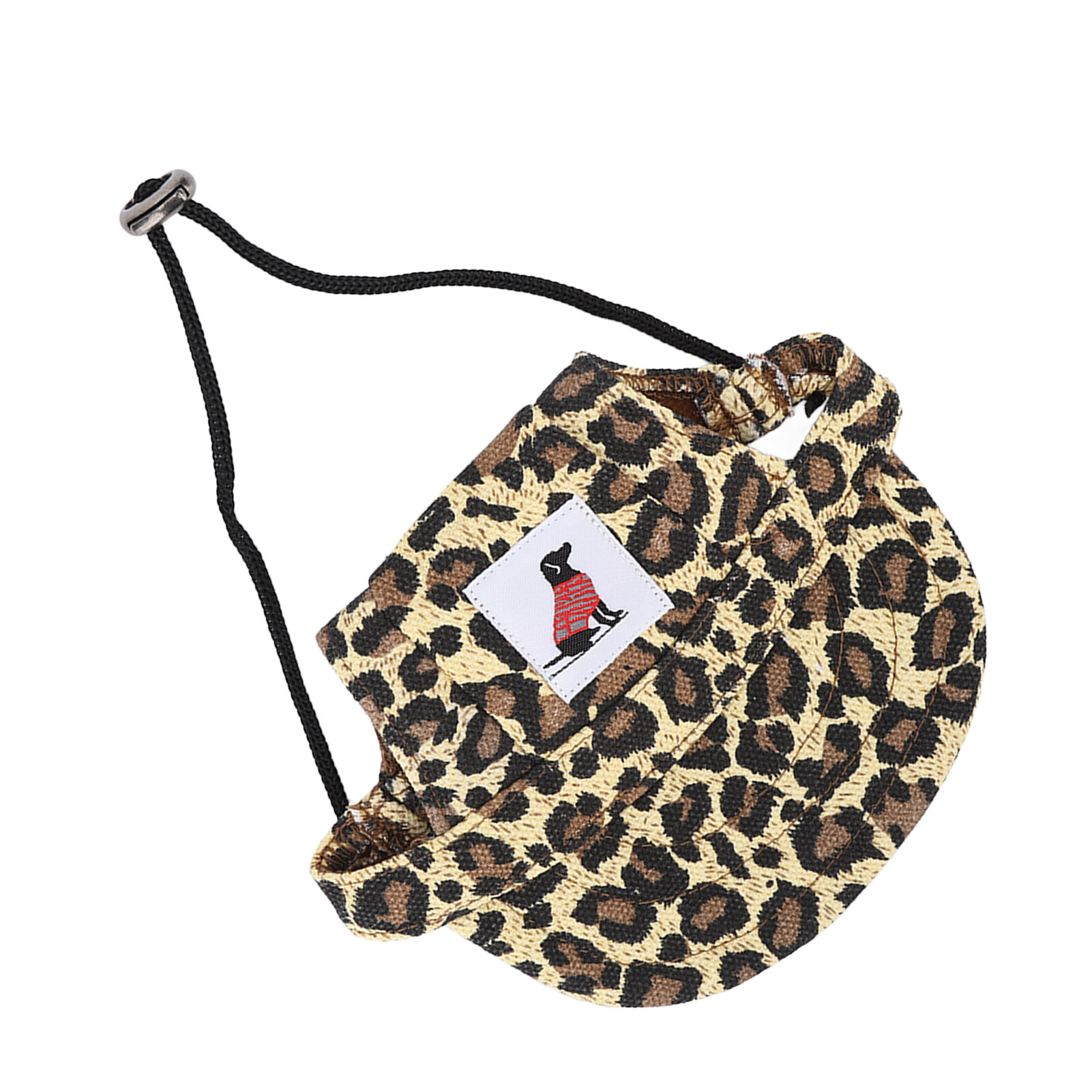 Бейсбольная кепка для домашних животных, регулируемая, летняя, стильная, для собак, уличный солнцезащитный капор с 2 отверстиями для ушей, для кемпинга на открытом воздухе, путешествия, леопардовый цвет, размер S