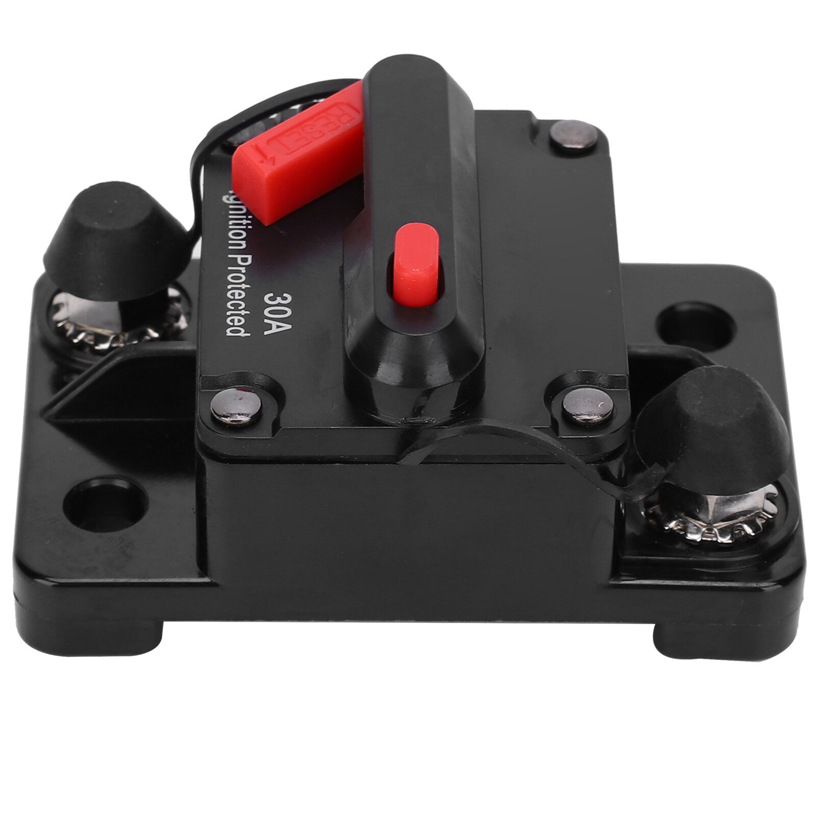 Автоматический выключатель с автоматическим сбросом, держатель предохранителя, медный, водонепроницаемый, автоматический переключатель, красный, DC12‑42V30A