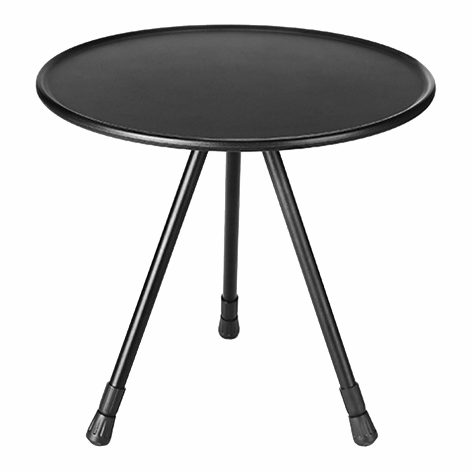 Round Folding Table Black Ultra Light Liftable Aluminium Alloy Camping for Outdoor Picnic Travel