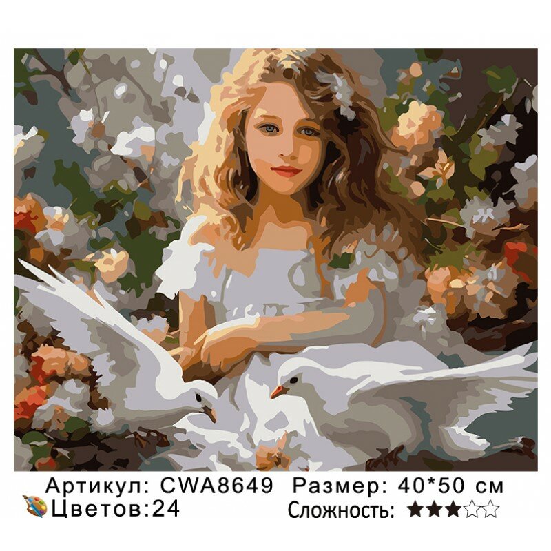 Картина по номерам Paintboy CWA8649, холст на подрамнике, 40x50 см