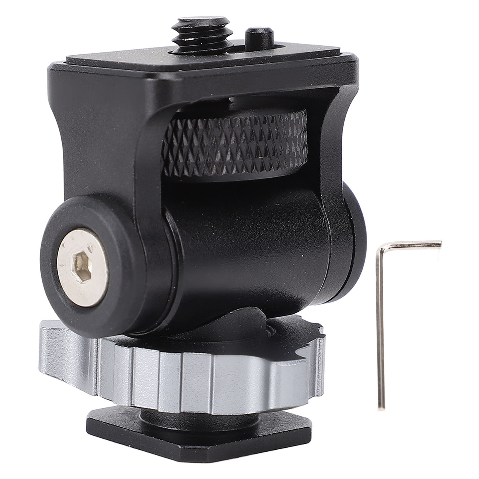 Регулируемая камера дисплей крепления 360 ° Поворотный наклонный держатель камеры с холодным обувью для светодиодной светодиодной светильника флэш -светового микрофона