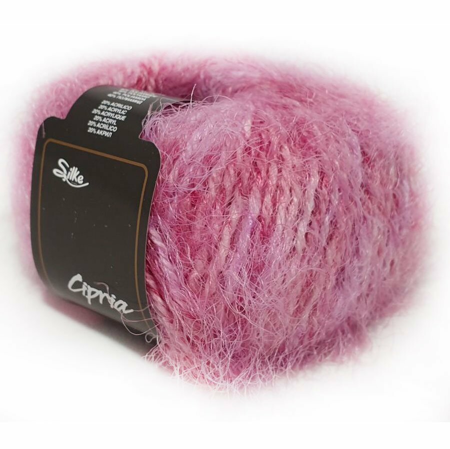 Пряжа Silke CIPRIA STAMPATO 53 розовый меланж (2 мотка)