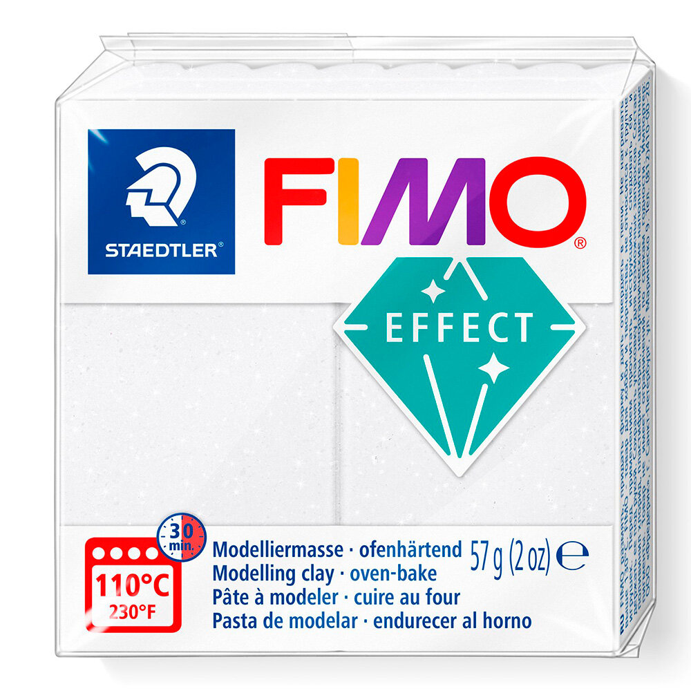 Глина полимерная для лепки Fimo Effect Галактика, запекаемая, 57 гр, белый.