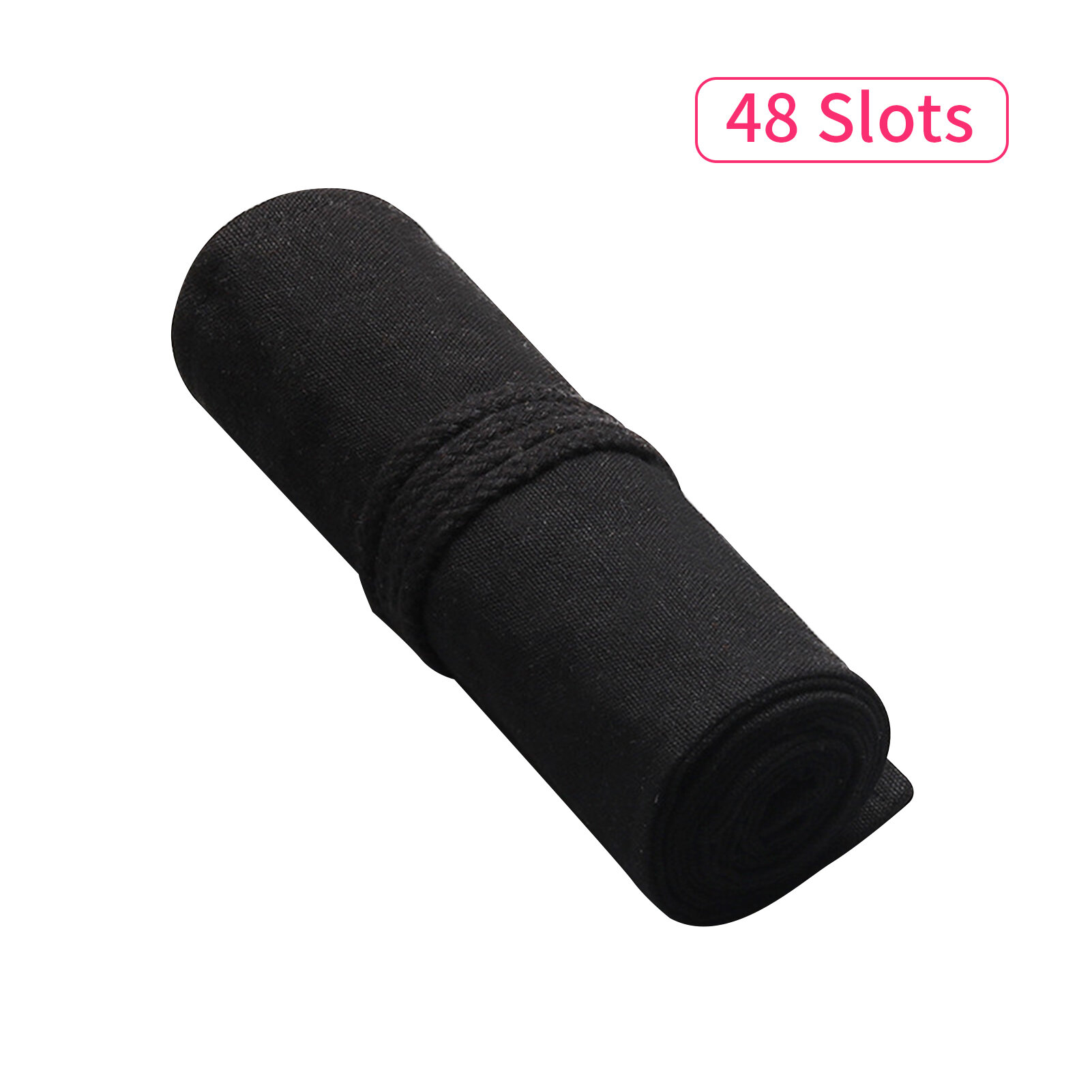 Холщовый чехол для кистей, сворачивающийся в рулон, для карандашей и ручек, сумка для хранения художественных ручек и карандашей, 48 отделений, для школьных принадлежностей, акварельных и масляных кистей.