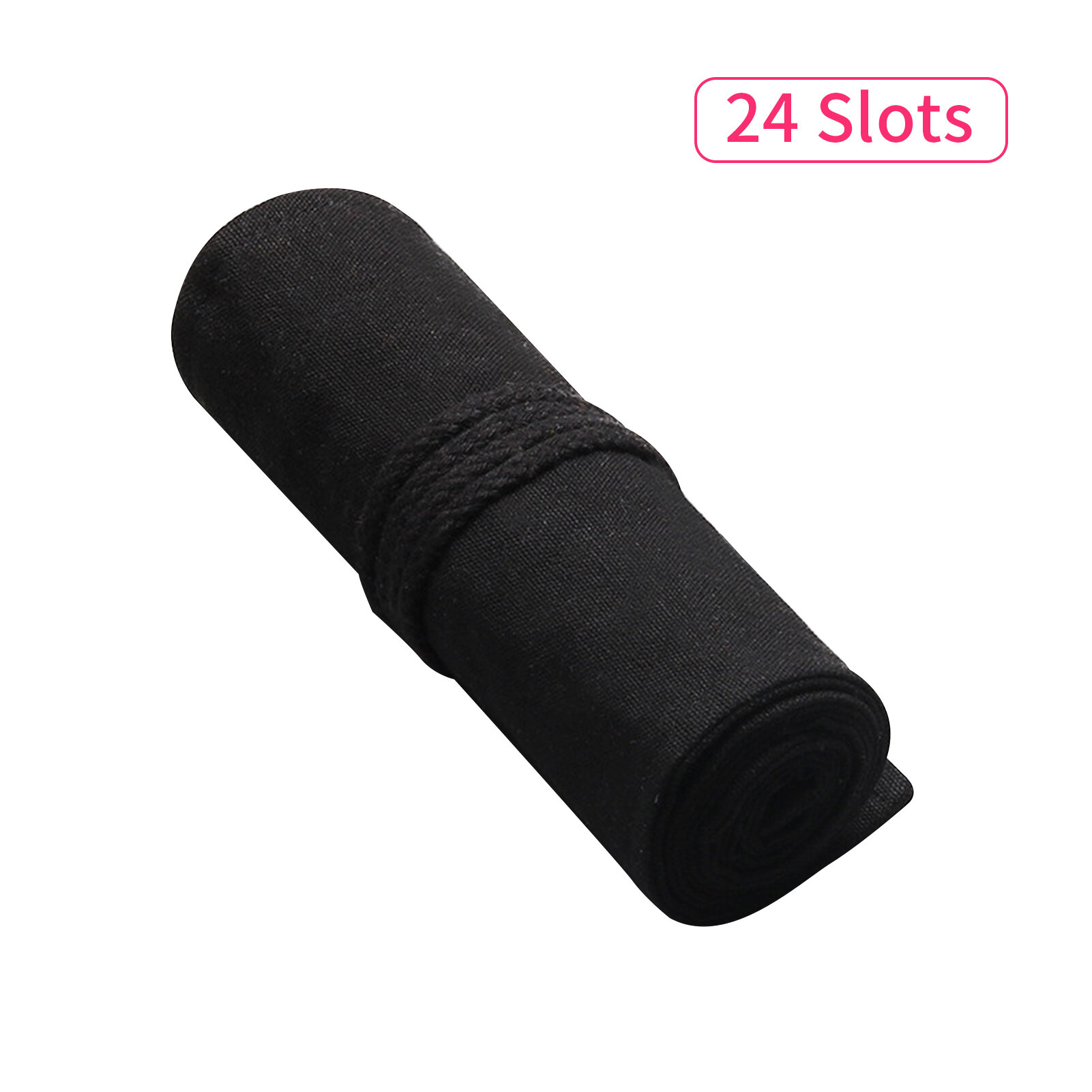 Холщовый чехол для кистей, сворачивающийся в рулон, для карандашей и ручек, сумка для хранения художественных ручек и карандашей, 24 отделения, для школьных принадлежностей, акварельных и масляных кистей.