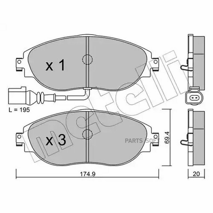 METELLI Колодки тормозные