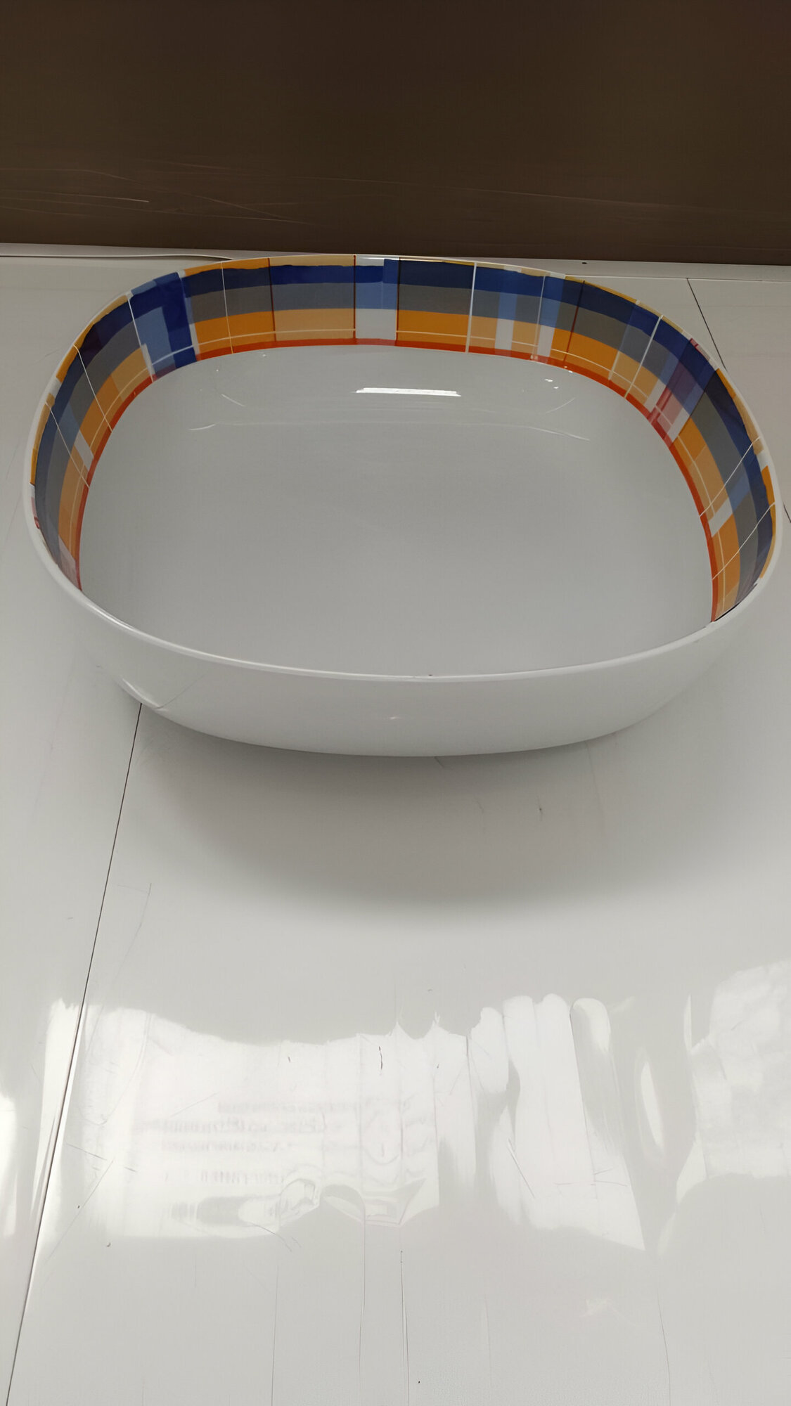 Салатник Bohemia Ru "Leon", фарфор, с ситцевым узором, 25х25 см