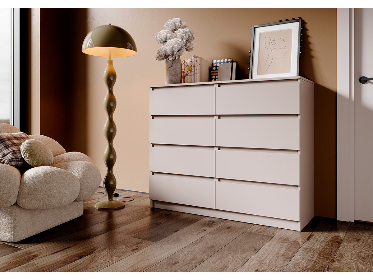 Челси Комод 1200 8 ящиков. Кашемир