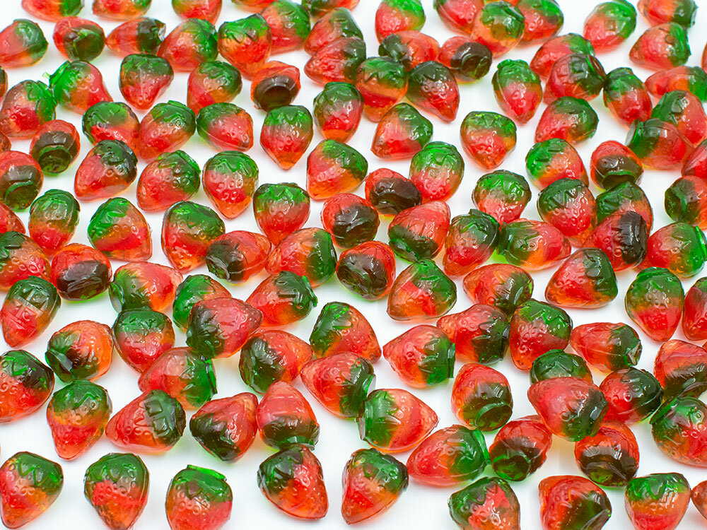 Мармелад жевательный "3D Клубника с начинкой" 1кг LECHAO/Китай