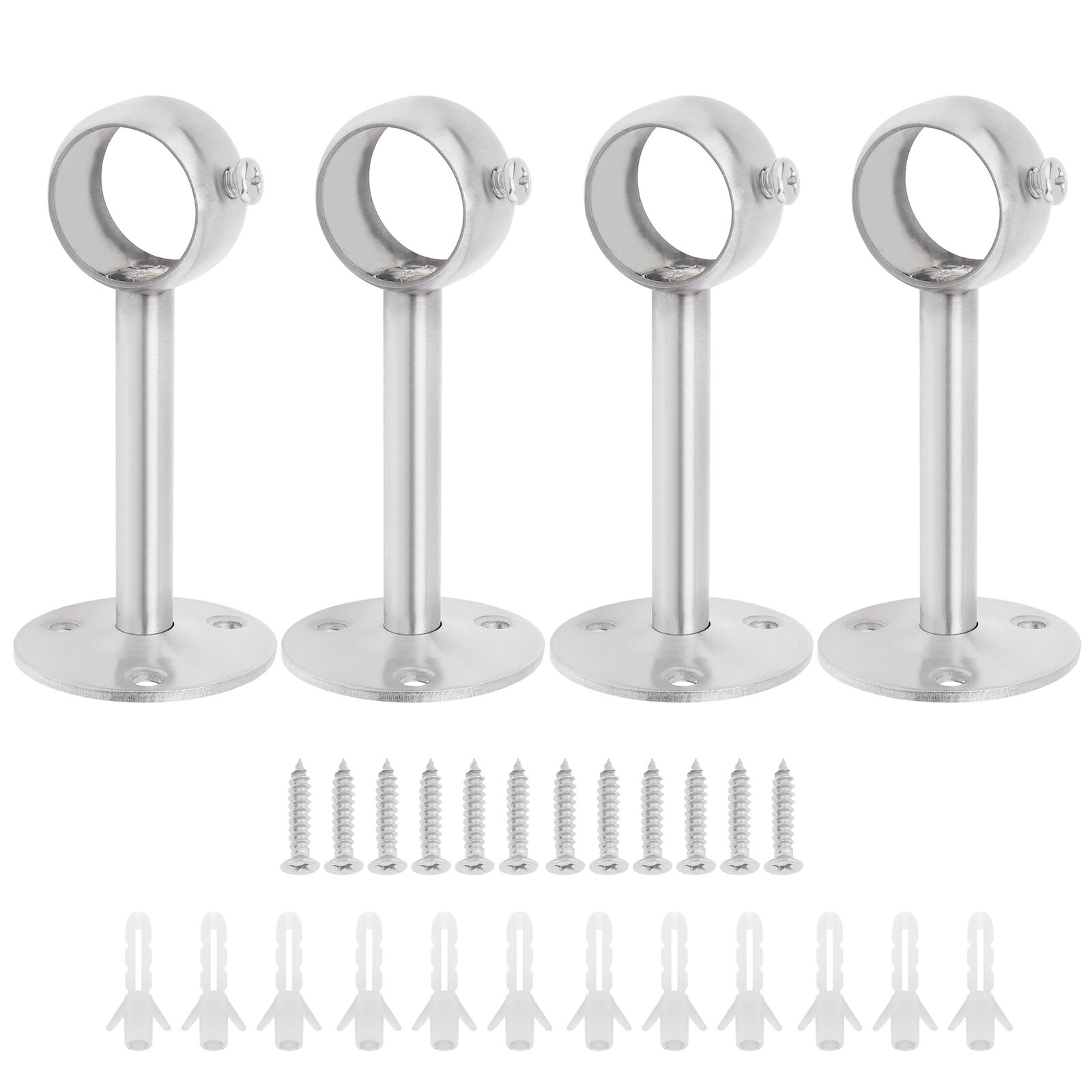 Кронштейн для карниза, нержавеющая сталь, универсальный, черный, 4 шт.