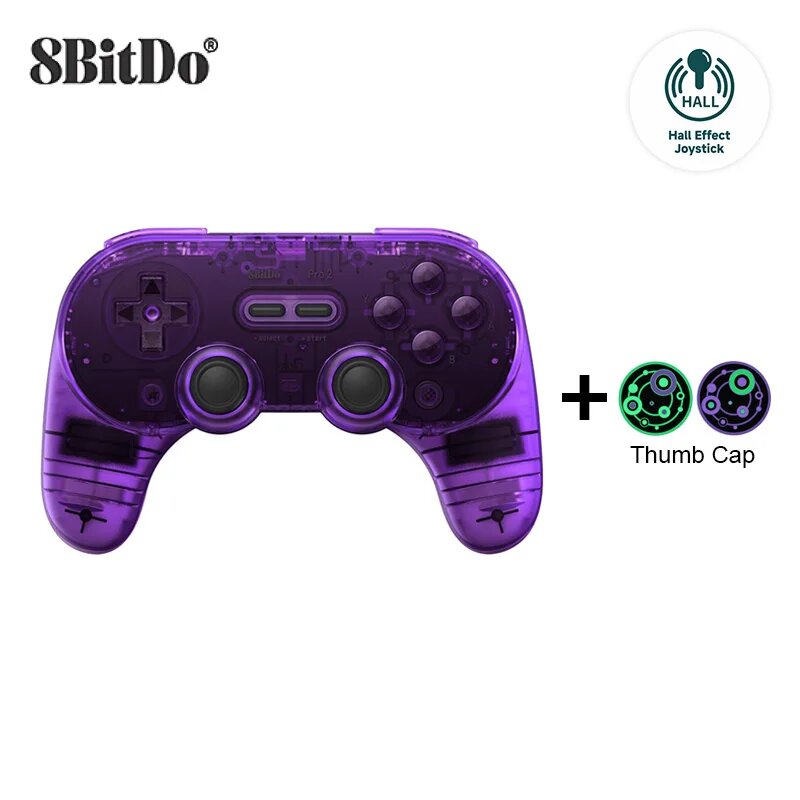 8Bitdo Pro 2 Беспроводной геймпад для Switch, Purple