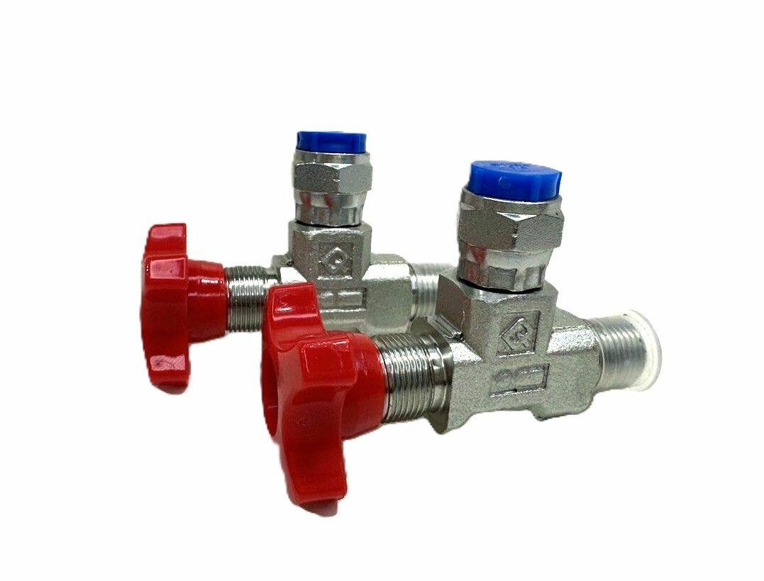 Кран для манометра HOGE EM90 1/4" MF (угловой, EM001N, R 1/4" - G 1/4")