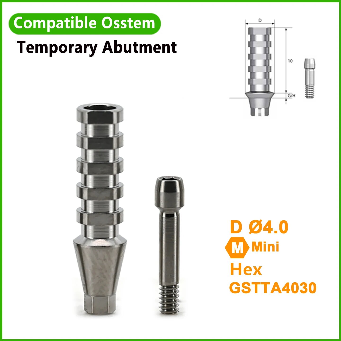 Временный абатмент Osstem Mini Hex Ø4.0 GSTTA4030