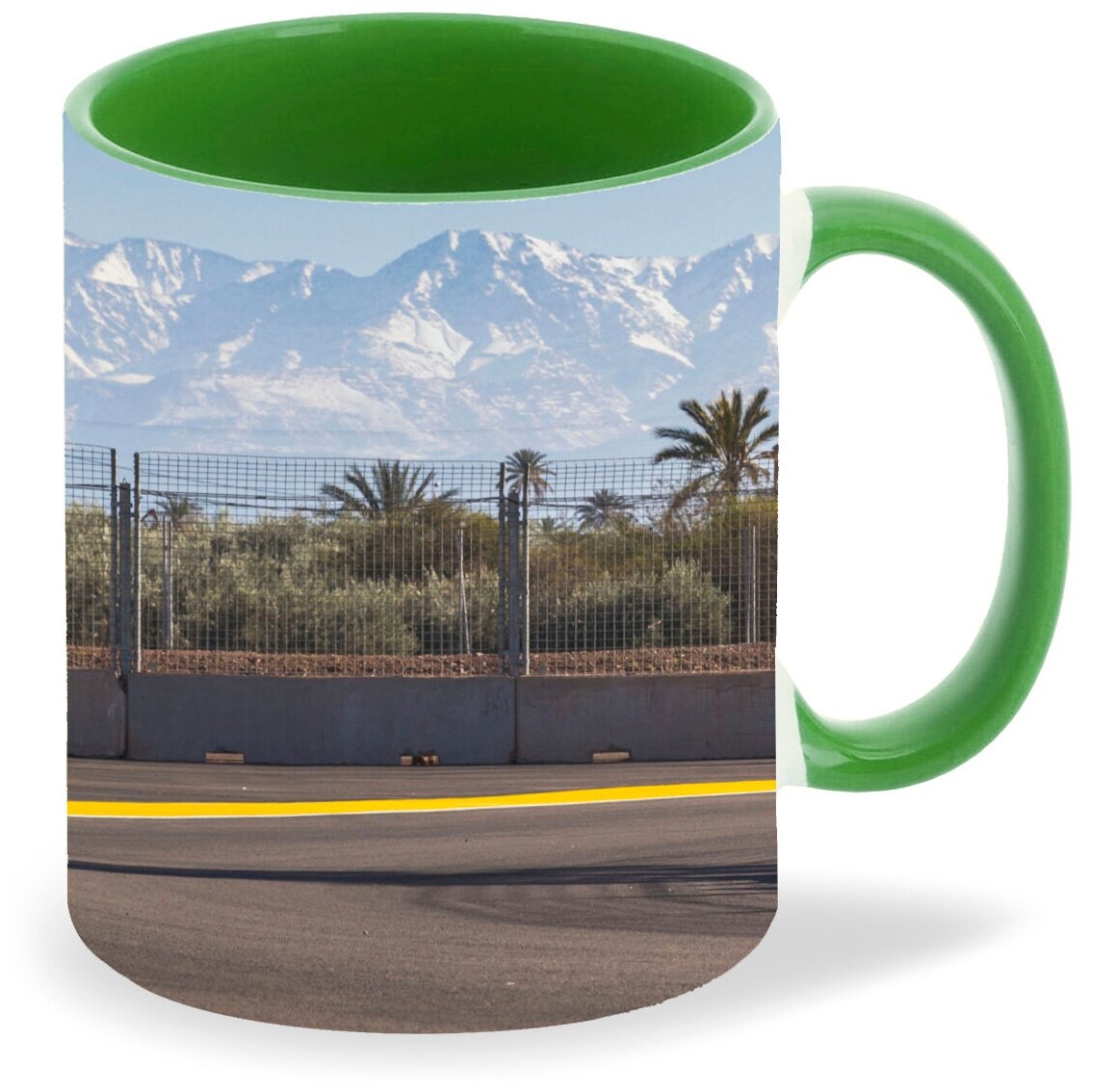 Кружка зеленый CoolPodarok Формула 1 Форд Трасса