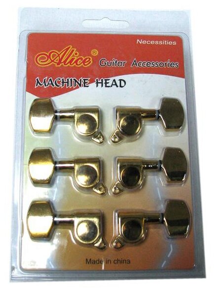 AL-016JP Комплект колков 3+3, золото, большой бутон, Alice