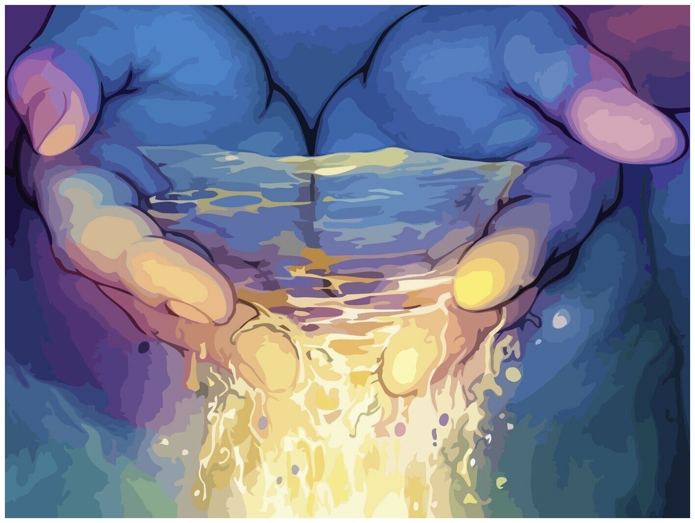 Картина по номерам на холсте эзотерика души тела космоса провидения таинств йога - 1648