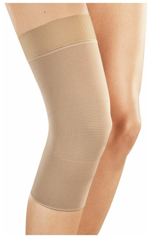 Бандаж компрессионный на коленный сустав ELASTIC KNEE SUPPORT (с силиконовой резинкой) арт.602 р. VII/карамель