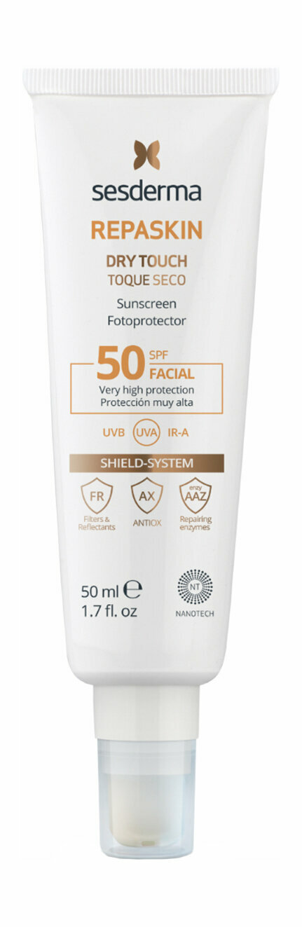 SESDERMA Repaskin Dry Touch Facial Sunscreen Средства солнцезащитное с матовым эффектом SPF50, 50 мл