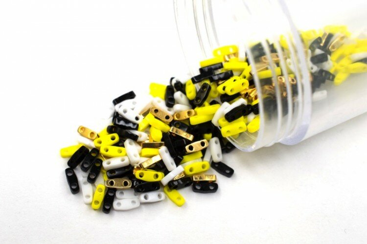 Бисер японский MIYUKI Quarter TILA MIX209 микс Queen of the hive, 5 грамм