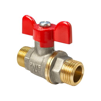Кран шаровой VALFEX 3/4" MM бабочка PN 40 (18/72) VF.219. NB1.034