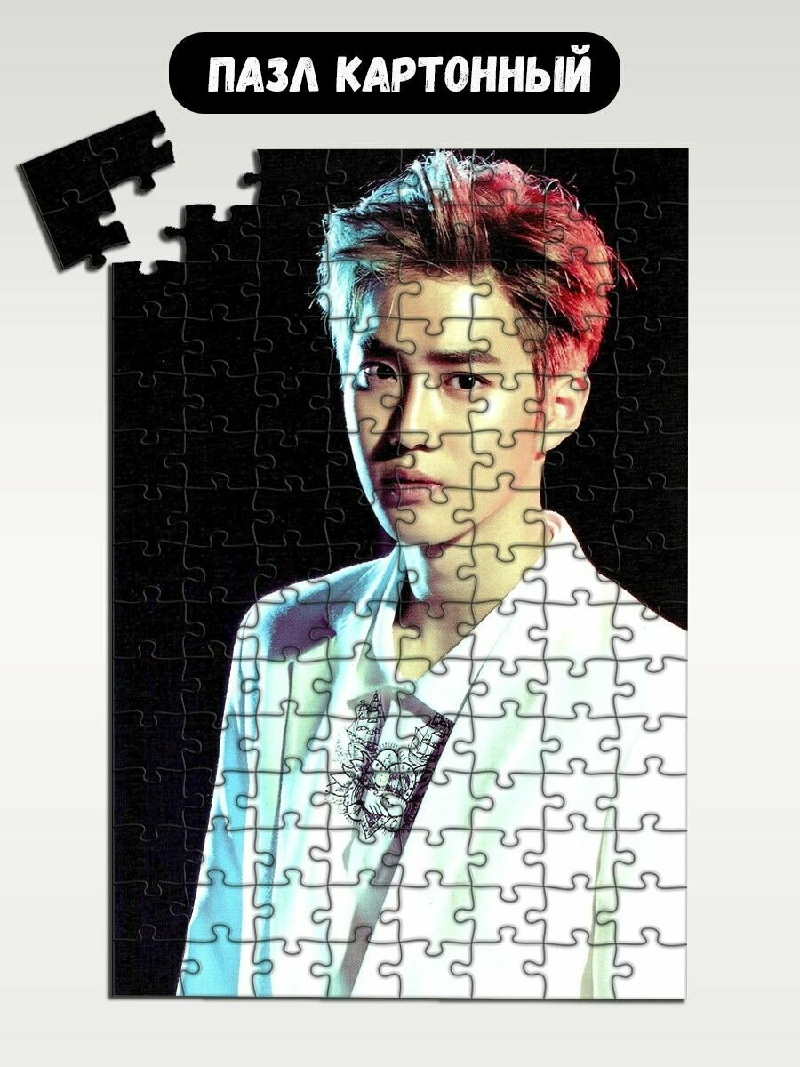 Пазл картонный А4: модель Музыка KPOP Exo - 1666