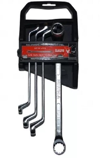 BAUM Набор накидных ключей в пласт. держ. 4 пр. 20-04MP