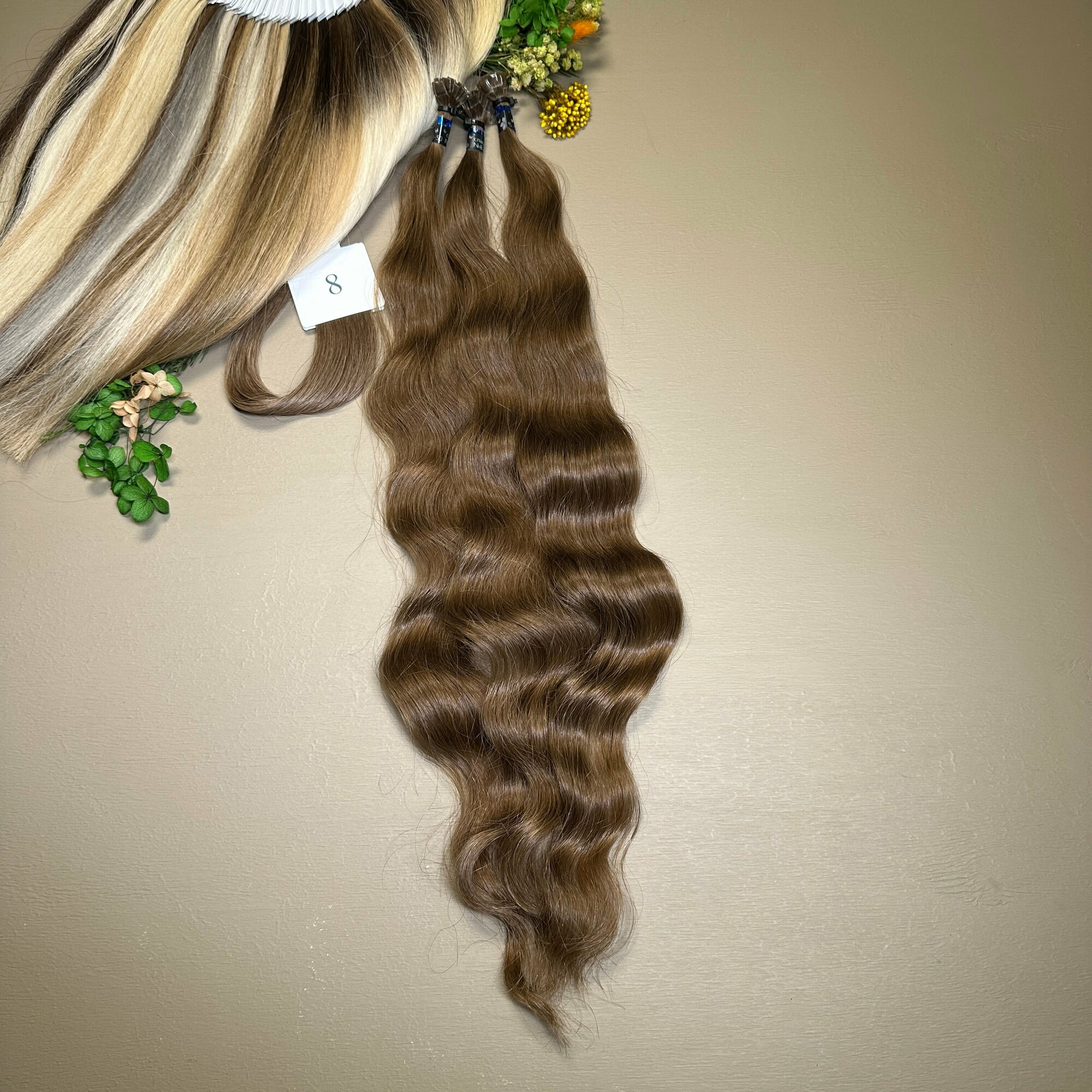 Волосы кудри славянские Belli Capelli на классической капсуле 45-50см №8 (25 капсул)