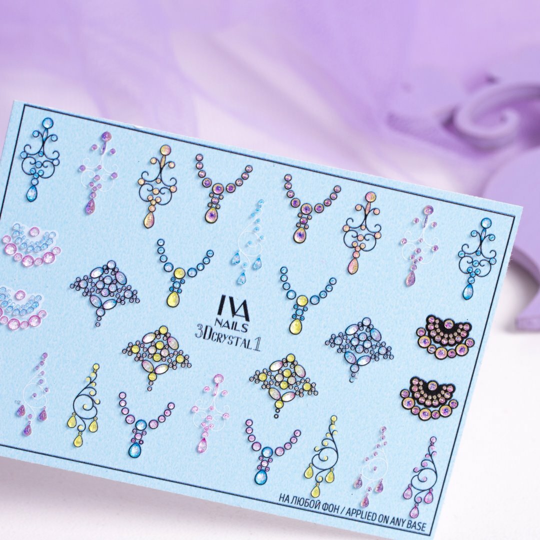 Слайдер-дизайн IVA NAILS 3D Crystal-1