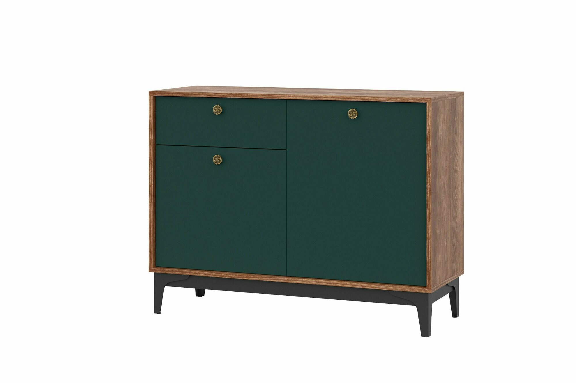 Комод с ящиками для одежды "Бриз" КМ-3 изумрудного цвета, МДФ, ЛДСП