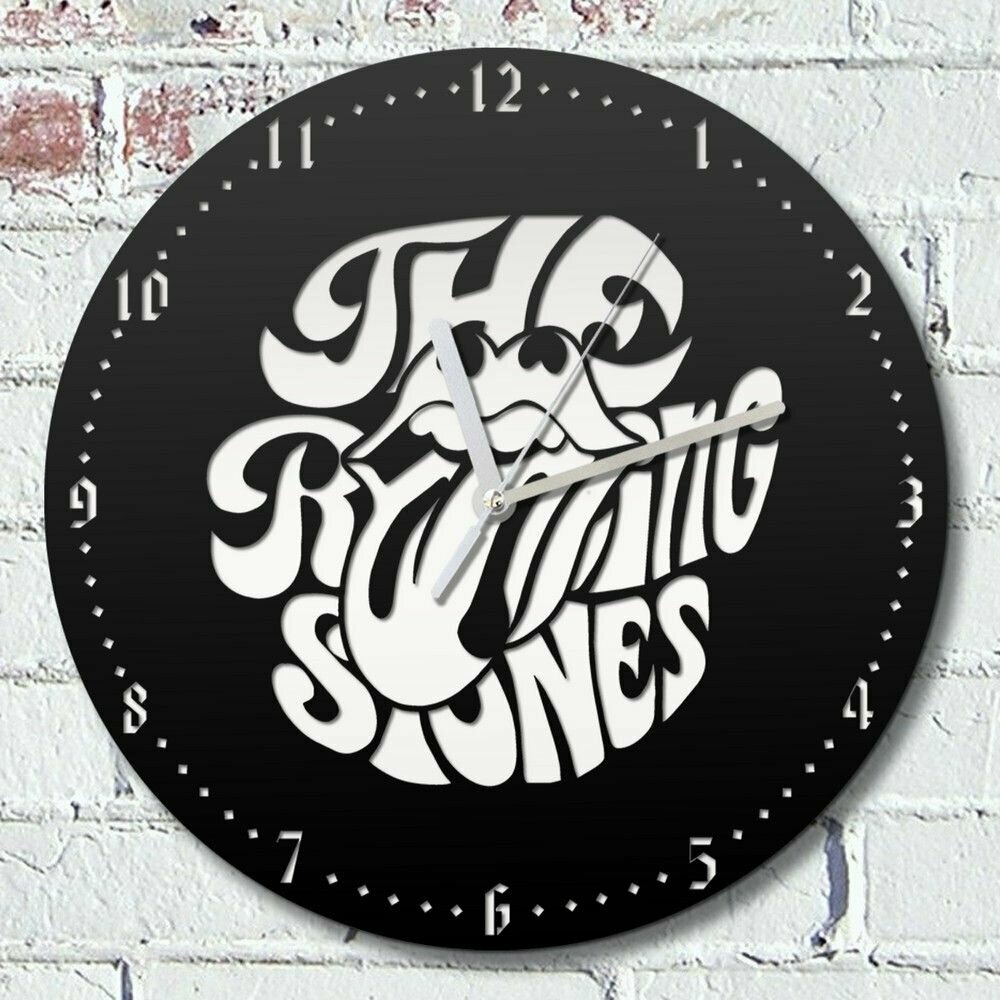 Настенные деревянные бесшумные часы музыка Rolling Stone - 2013