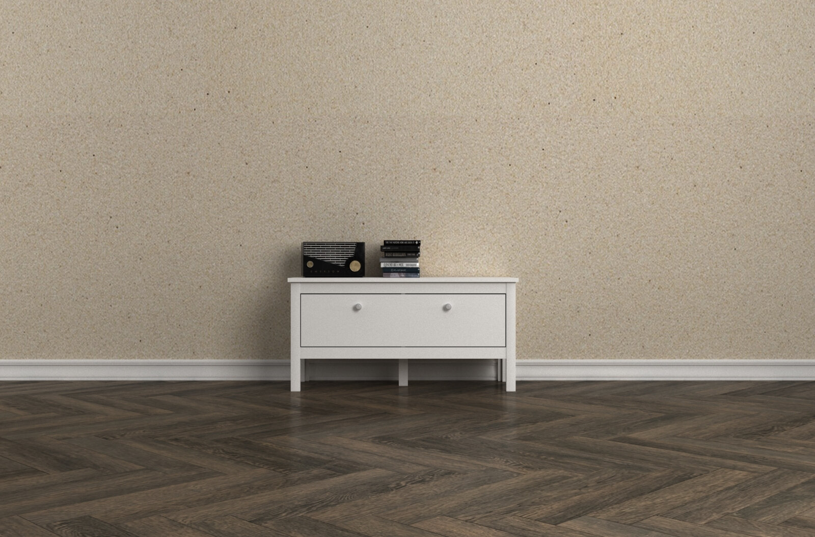 Тумба для обуви с одной дверцей БРВ-Мебель EWA KOM1K/90 белая ш. 92 см, в. 46 см, г. 35 см