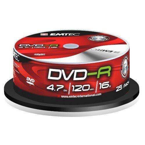 DVD-R 4.7GB Emtec 16x (упаковка 25шт. на шпинделе)