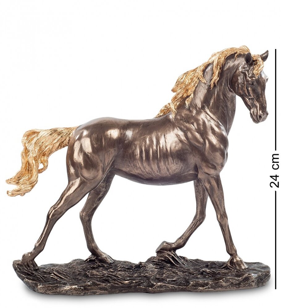 Статуэтка Veronese "Статный жеребец" (bronze/gold) WS-694/ 2