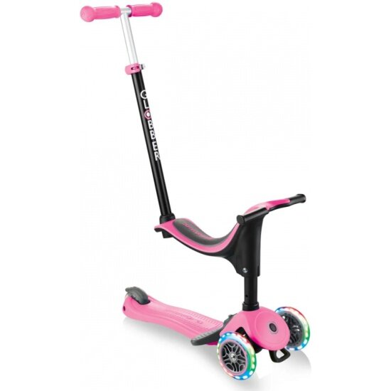 Самокат Globber Go Up Sporty Plus Lights розовый