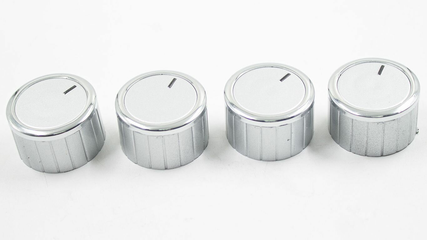 Набор универсальных ручек серебристого цвета для плит, духовок